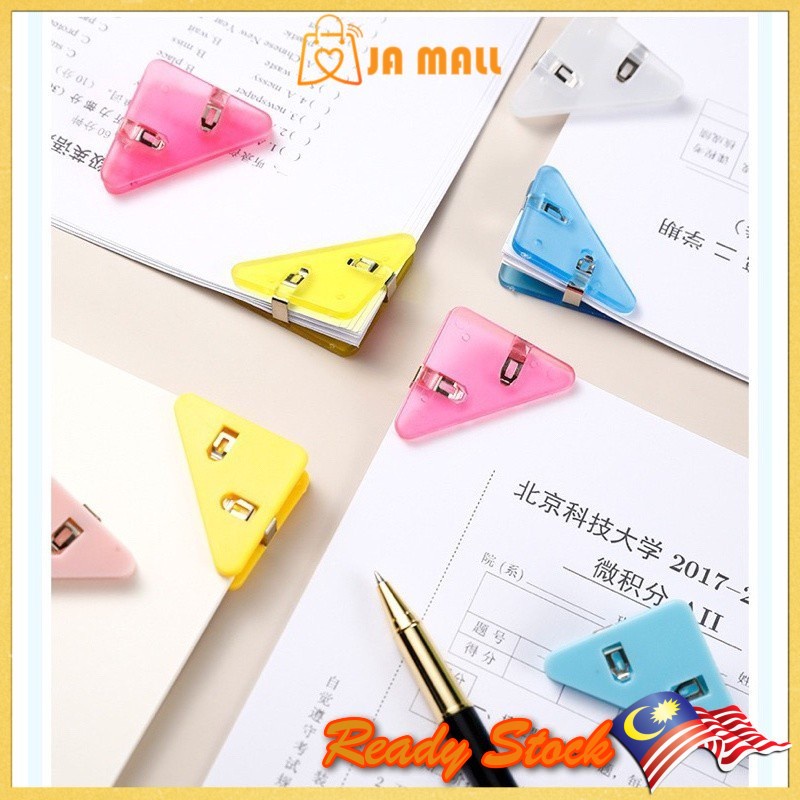 Paper Clip Corner Clips Bookmark Transparent Colorful Page Holder Memo ...