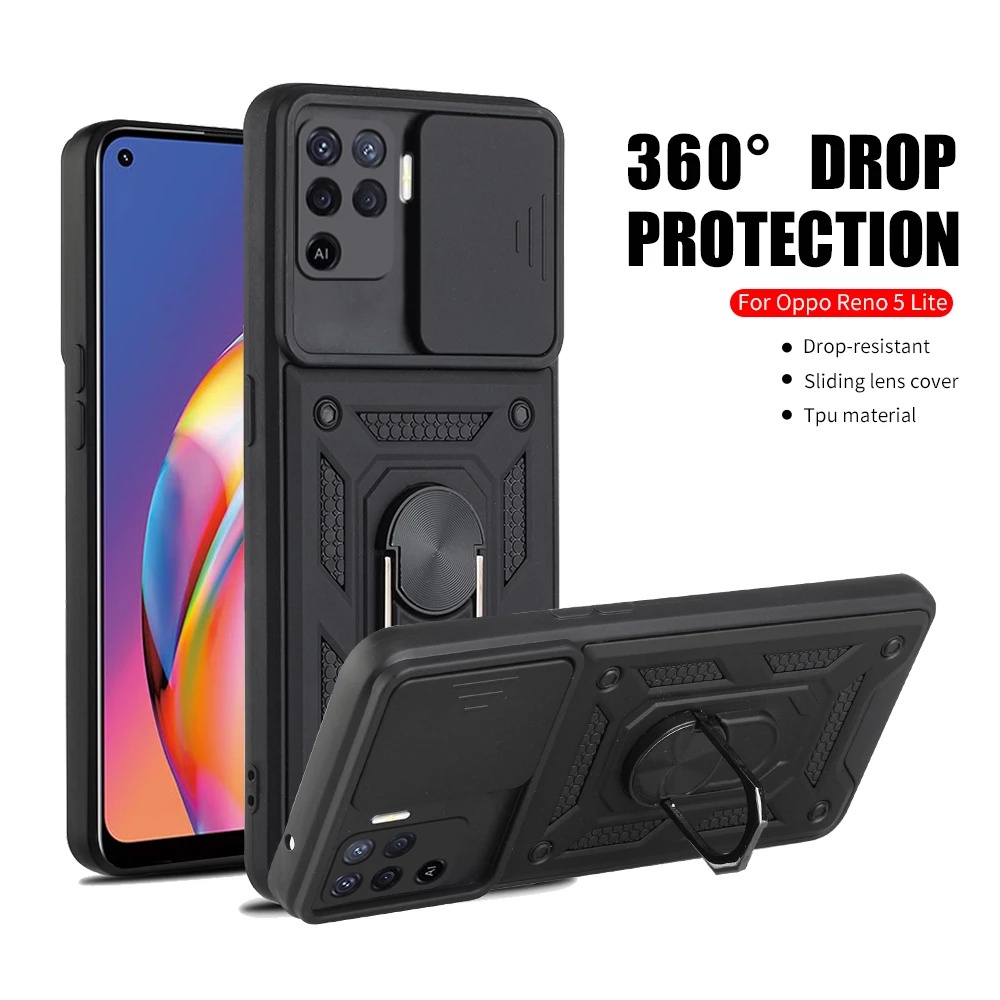 Casing OPPO Reno 5F A93 2020 A92 A52 A53 A74 A95 A54 4G Push pull Slide ...