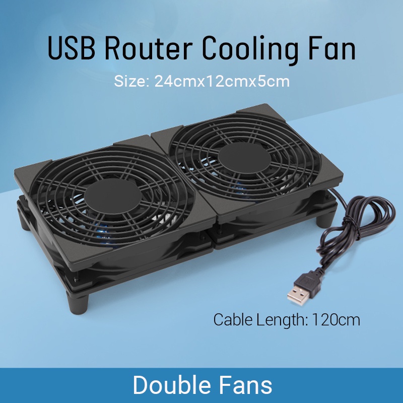 1200RPM USB Router Fan Wifi Modem Cooling Rack Router Cool 120CM Wire ...
