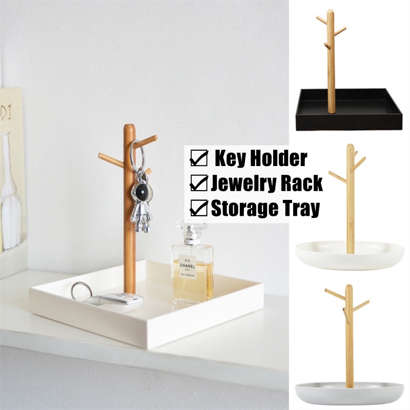 【Ready Stock】Desktop Key Holder Jewellery Tray Box Key Hanger Jewelry ...