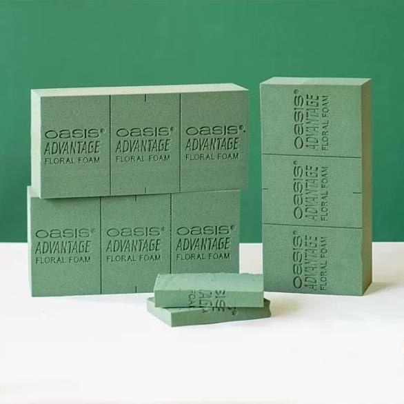 SHIOK Oasis Advantage Green Floral Sponge Foam Block | Blok Span Bunga ...