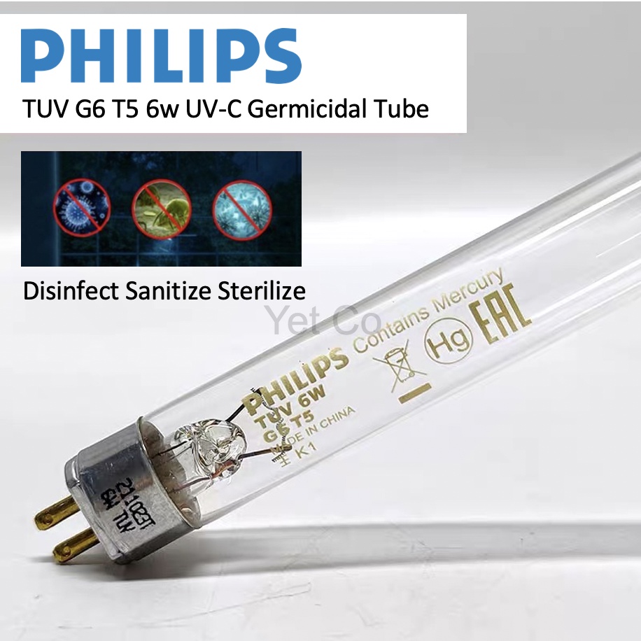 Philips TUV G6 T5 6w UV-C Germicidal Tube Lamp | Shopee Malaysia