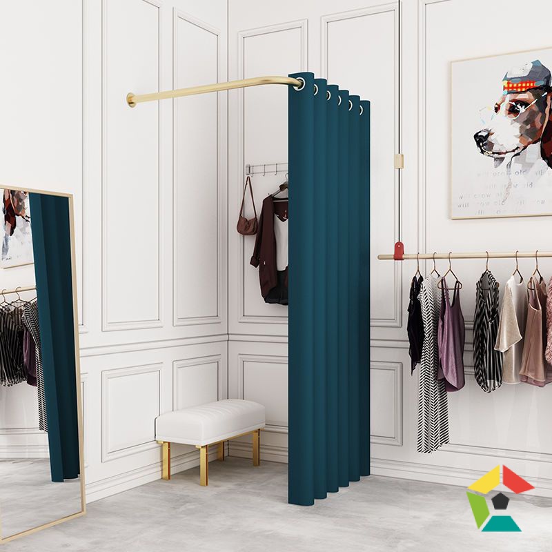 Portable L-Shaped Fitting Room for Clothing Store Mobile Changing Area ...