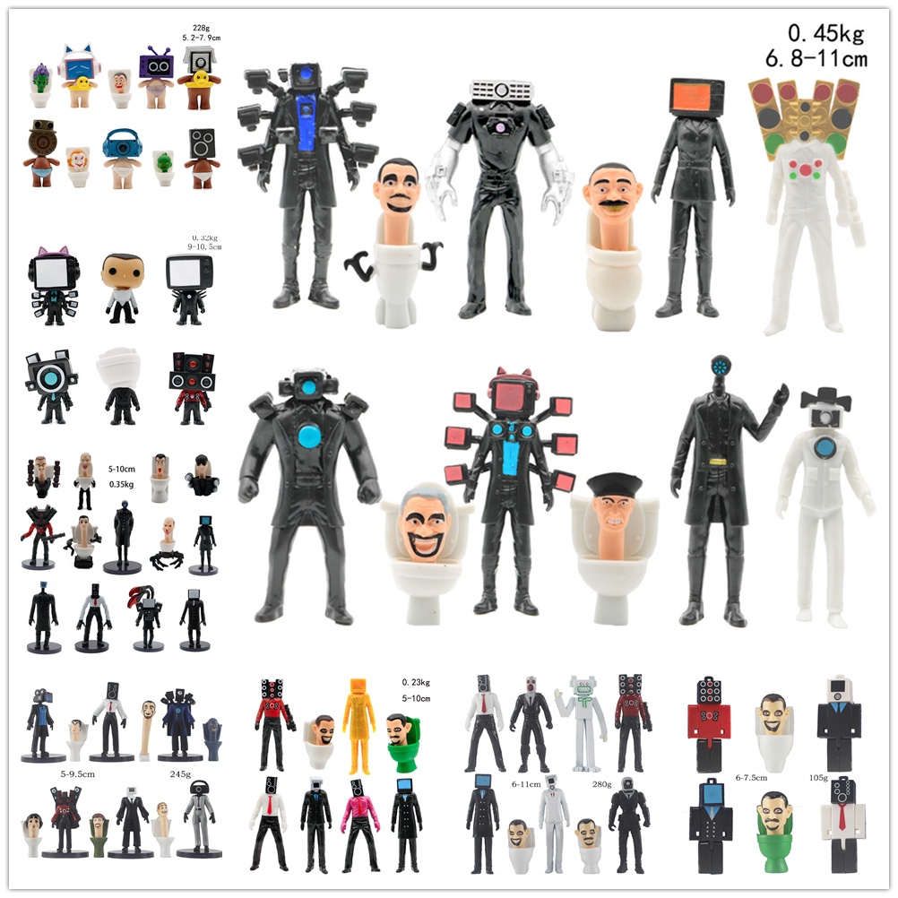 Skibidi Toilet Cameraman Prank Game Action Figure Speakerman TV Man ...