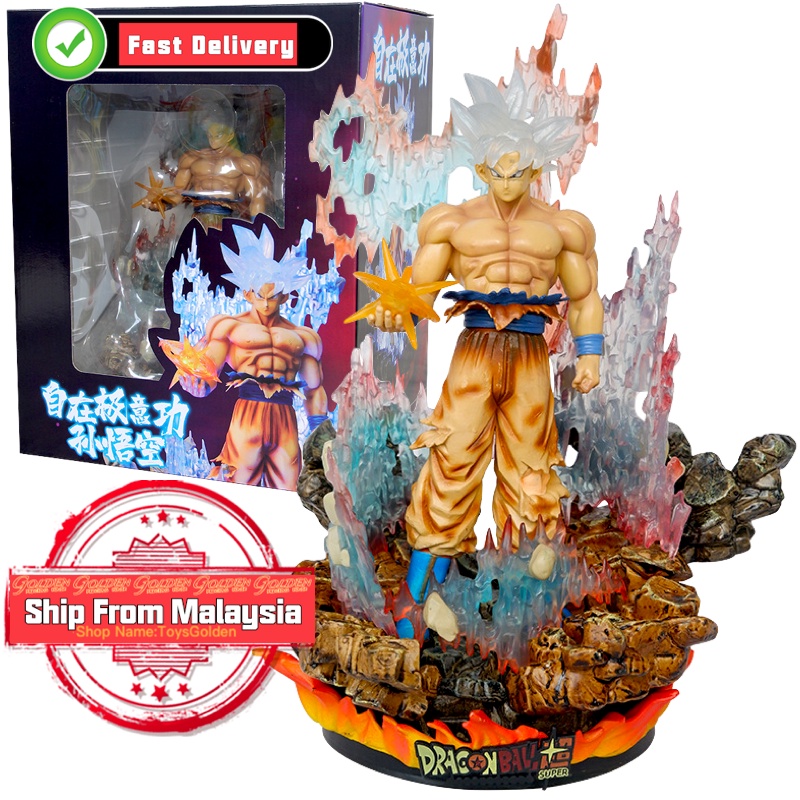 Dragon Ball Anime Son Goku Ultra Instinct Oversize Figurine Action ...