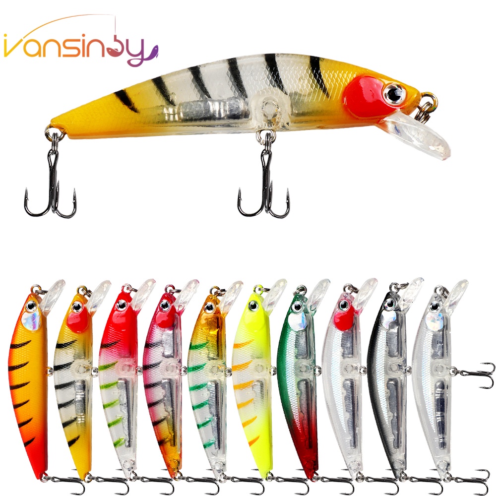 6.5cm/8g Fishing Lure Minnow Sinking Water Long Throw Fishing Gear Hard Bait Minnow 3D Eyes ...