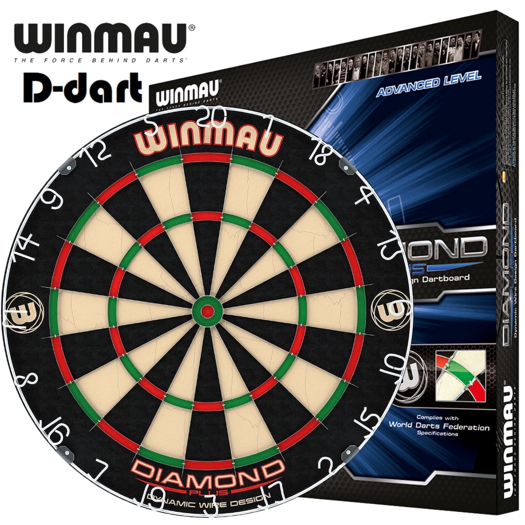 Winmau Diamond Plus Dartboard - Professional Diamond Shaped Wire ...