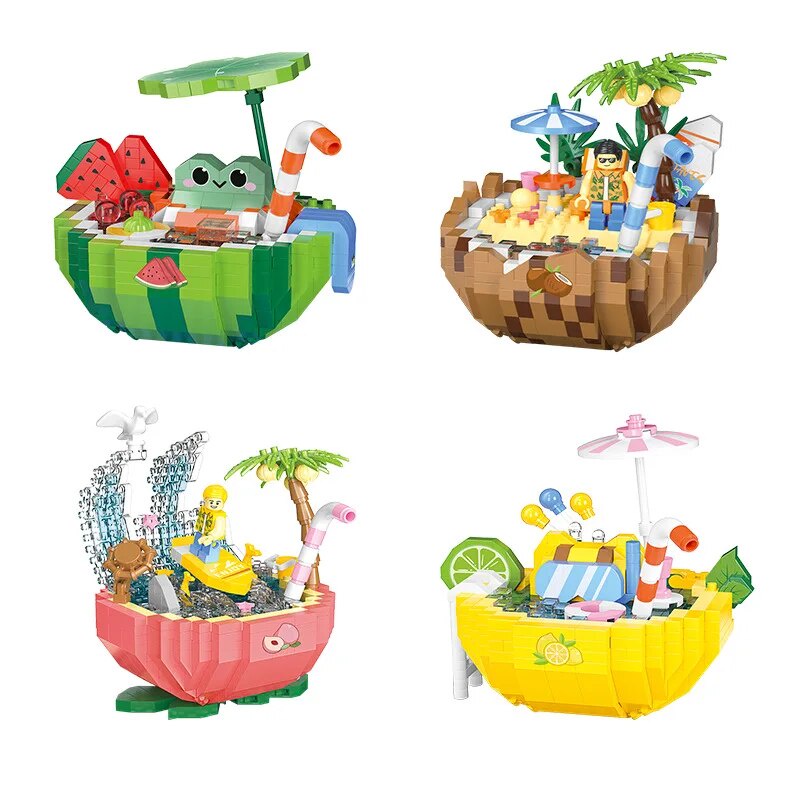 Balody Cool Summer Micro Building Blocks Funny Watermelon Assembled ...
