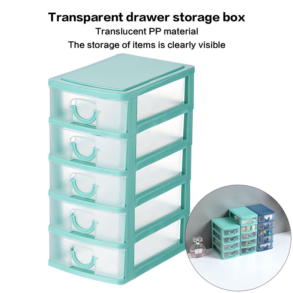 Storage box pp 4/5 layers transparent storage box dust-proof removable ...