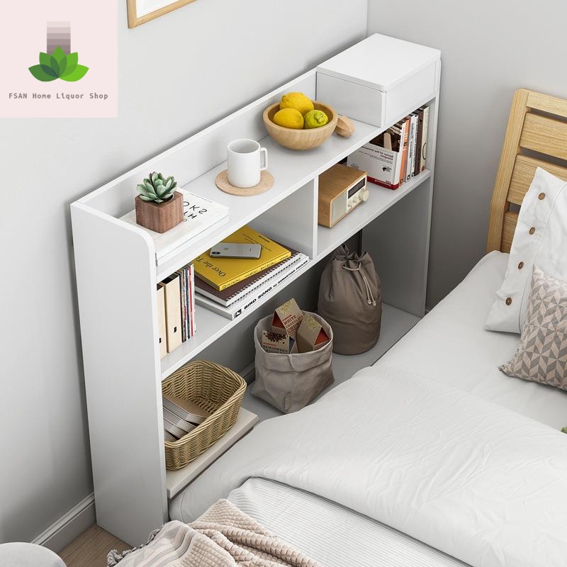 Sofa rear storage rack 2nd floor bedside table long cabinet narrow sofa ...