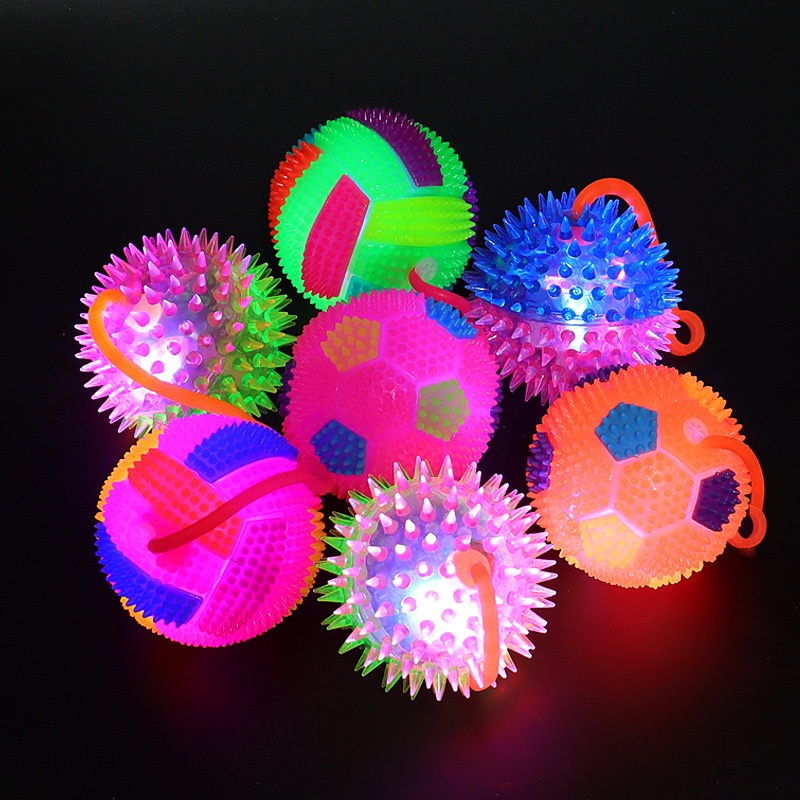 Small Flashing Spiky Ball Luminous Massage Ball Volleyball Football ...