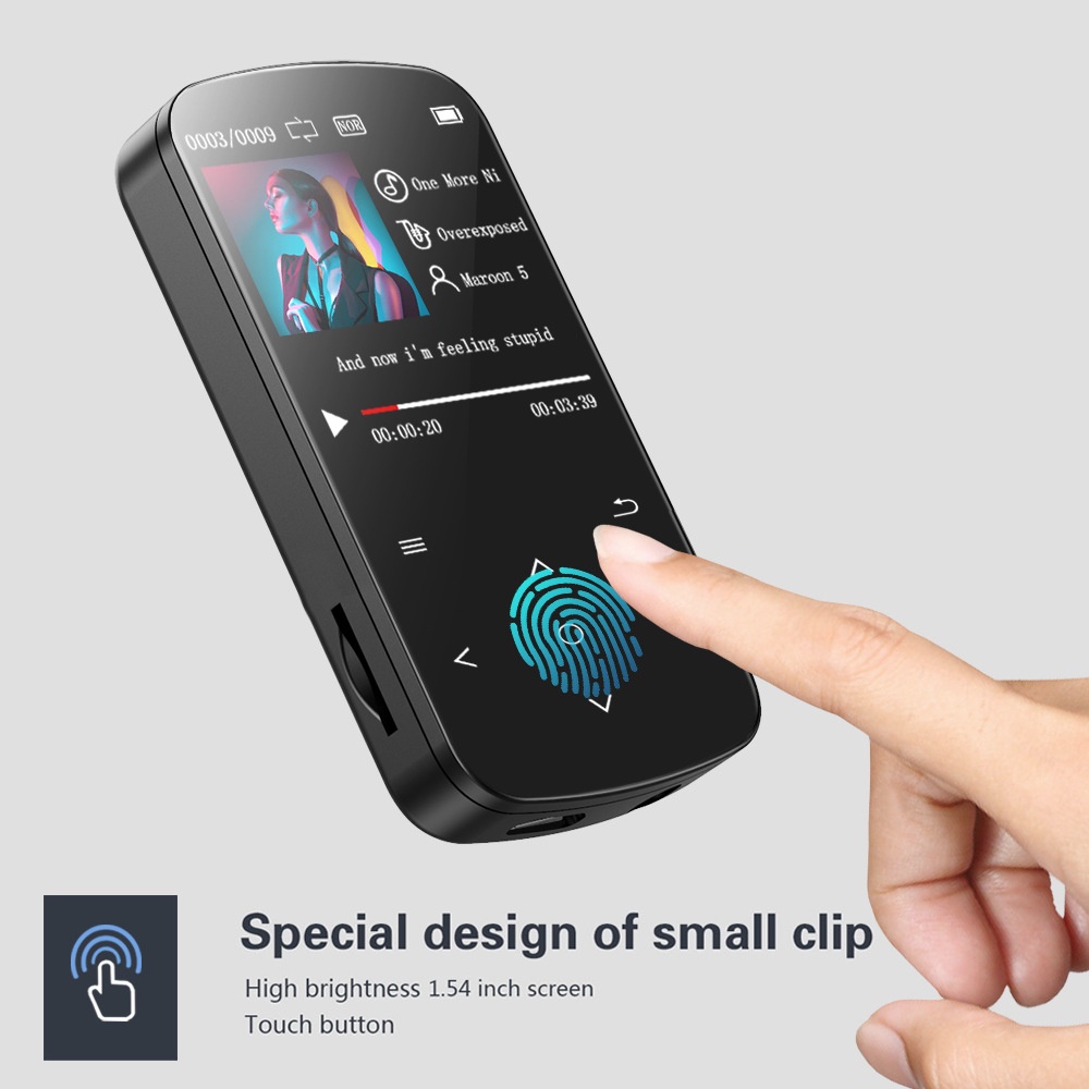 BENJIE M9 MP3 Bluetooth Player Version Mini Clip Sport Music Player ...