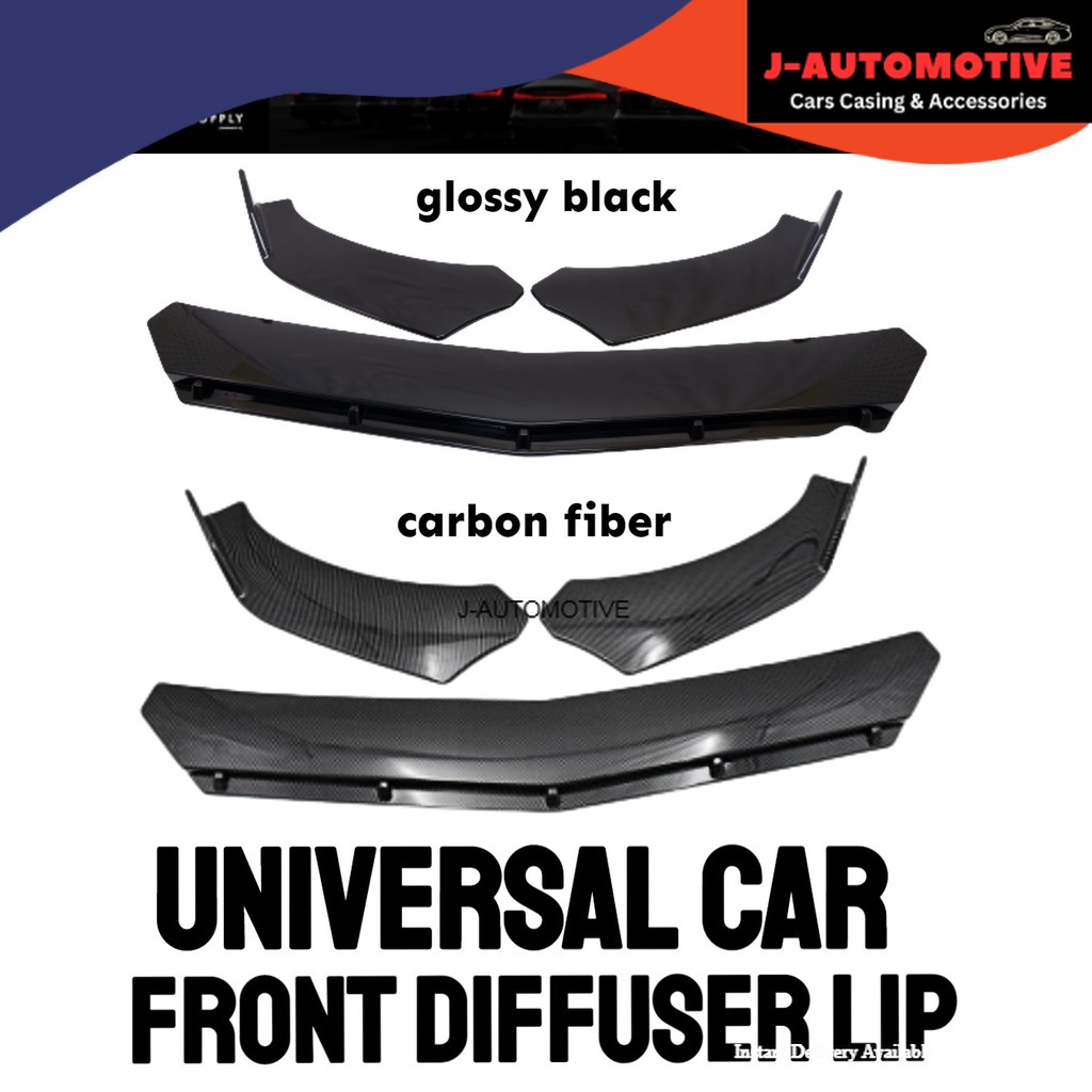 Project J UNIVERSAL FRONT DIFFUSER BLACK / CARBON FIBER | Shopee Malaysia