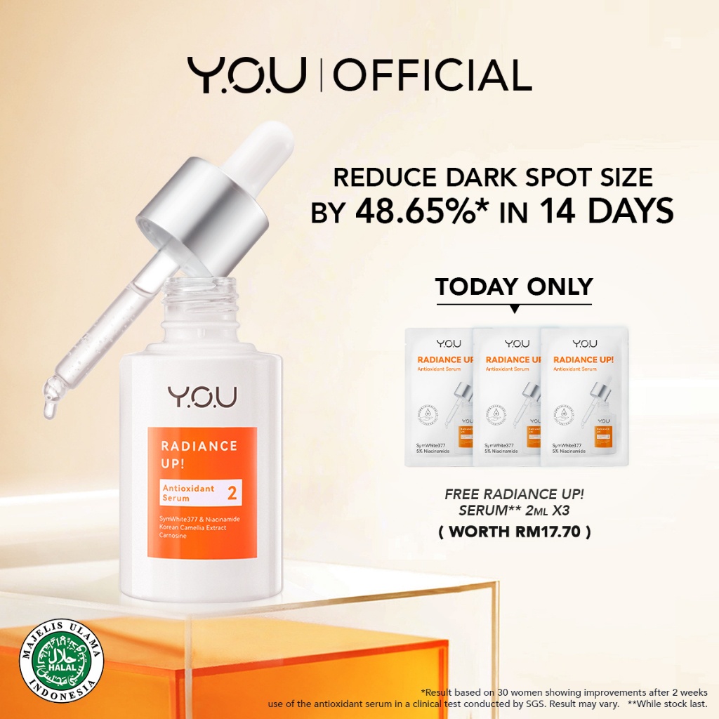 YOU Radiance Up! Brightening Serum 8× SymWhite 377 Niacinamide Vitamin ...