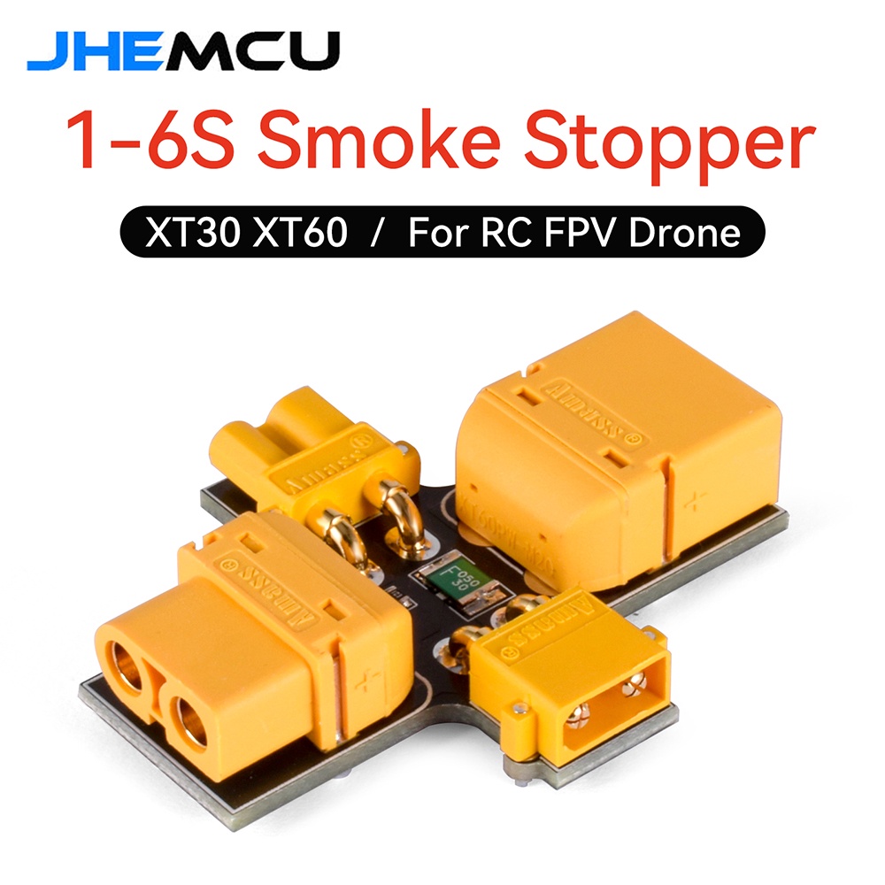 JHEMCU Amass Smoke Stopper 1-6S 30V XT30 XT60 Fuse Installation Test ...