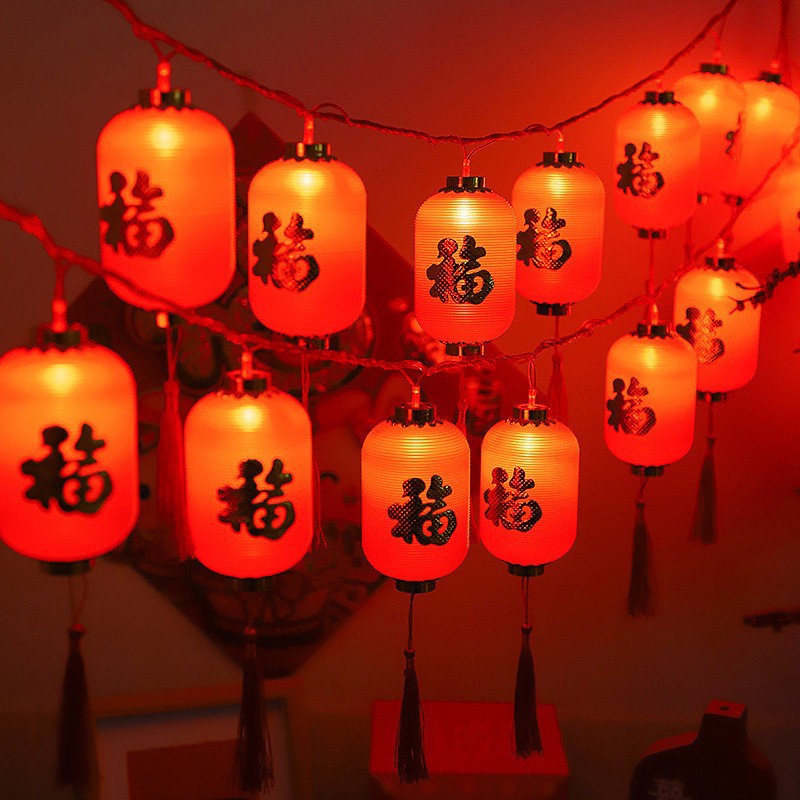 新年燈籠led灯2026 Cny Solar Lantern Phnom Penh Fu Character Red Lantern LED ...