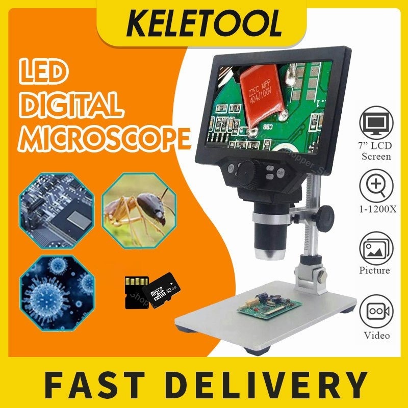 1200X Microscope Digital Portable Video Microscope With LCD For ...