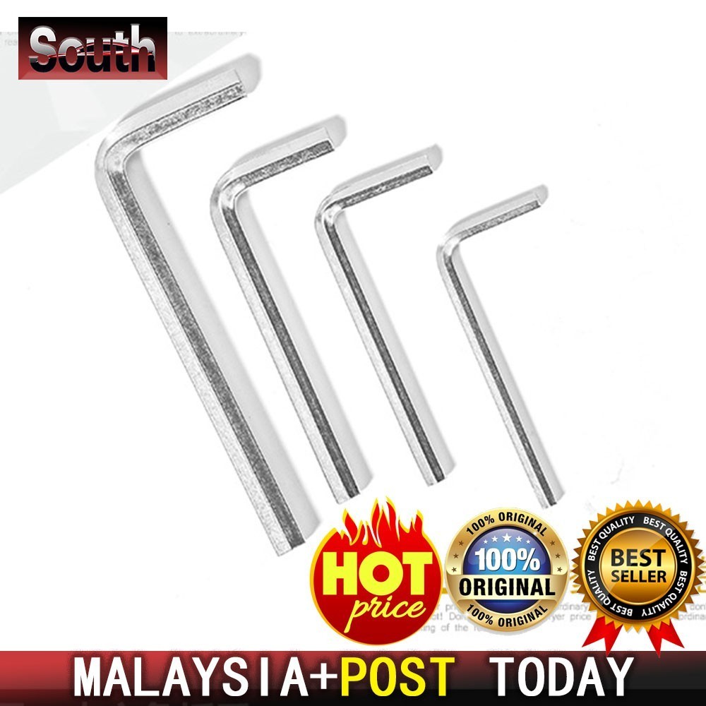 L-type Allen Wrench Iron Single Inner Six Square Hexagon Key Tool Set ...