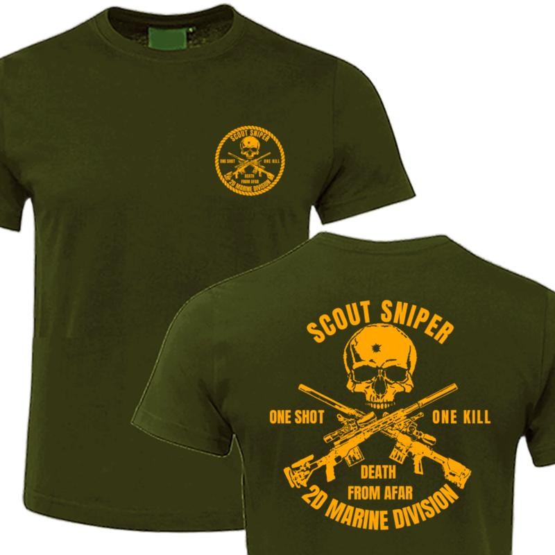 USMC United States Marine Corps Scout Sniper Camp 2d marine Tshirt HQ ...