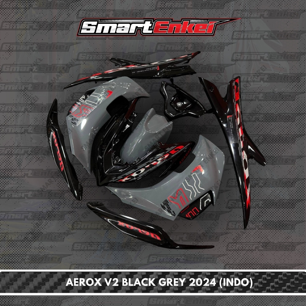 NVX V2 AEROX BLACK GREY NARDO 2024 ORIGINAL INDONESIA | Shopee Malaysia