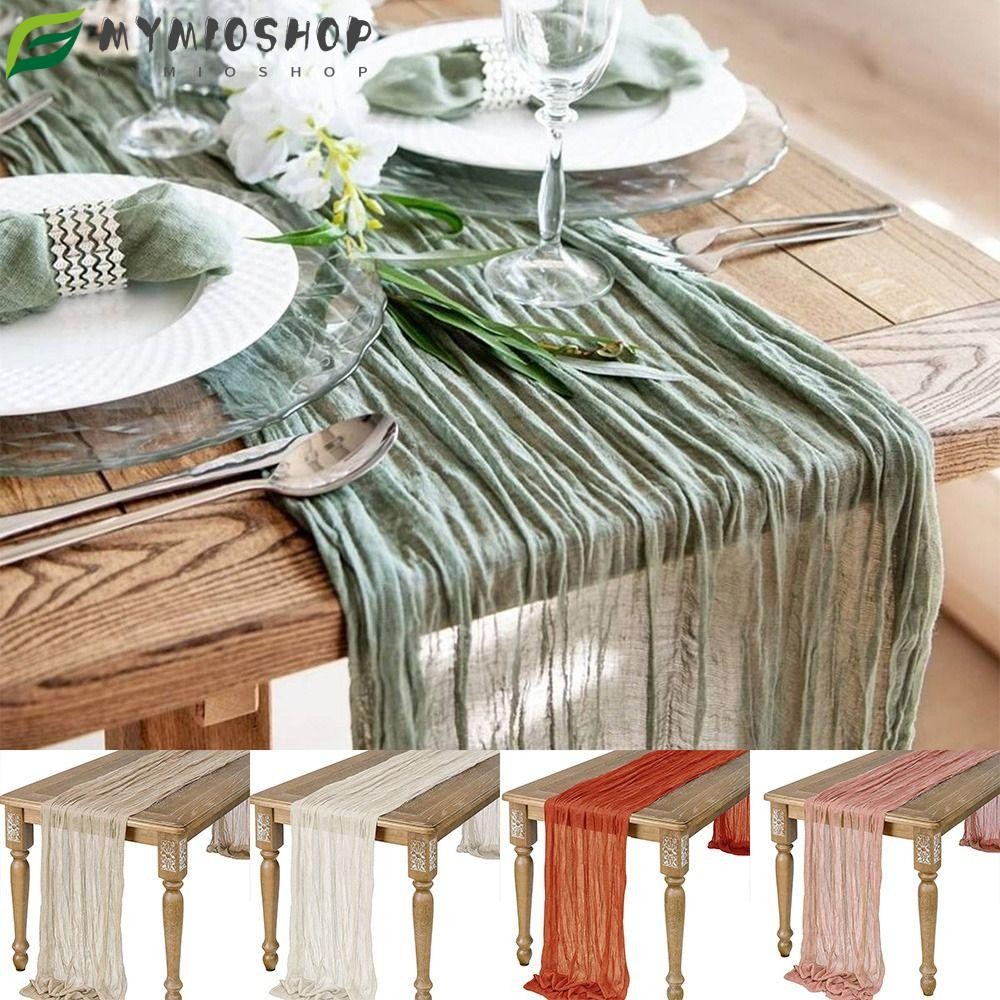 MIOSHOP Cheese Cloth Table Setting, Multipurpose Retro Table Runner ...