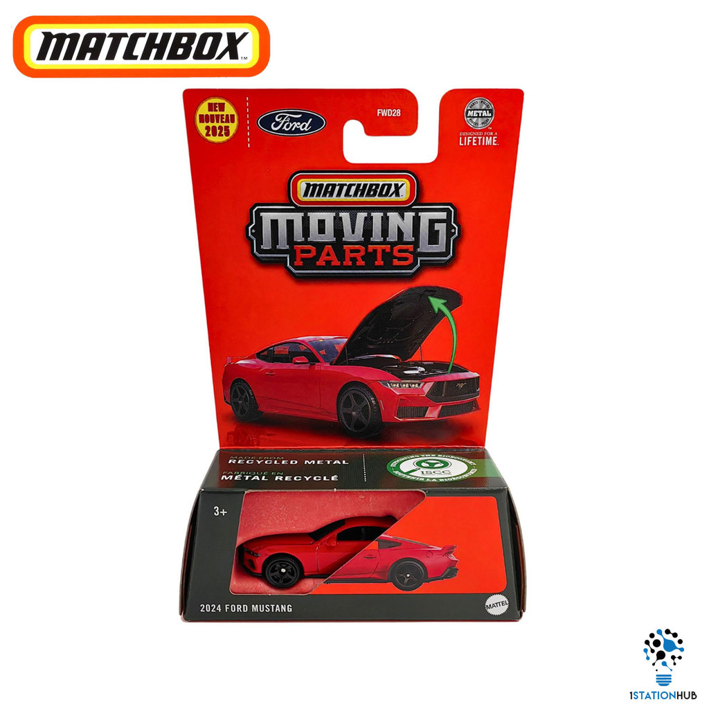 Matchbox Moving Parts 2024 Ford Mustang Car | Cars Collector Kids Toys ...