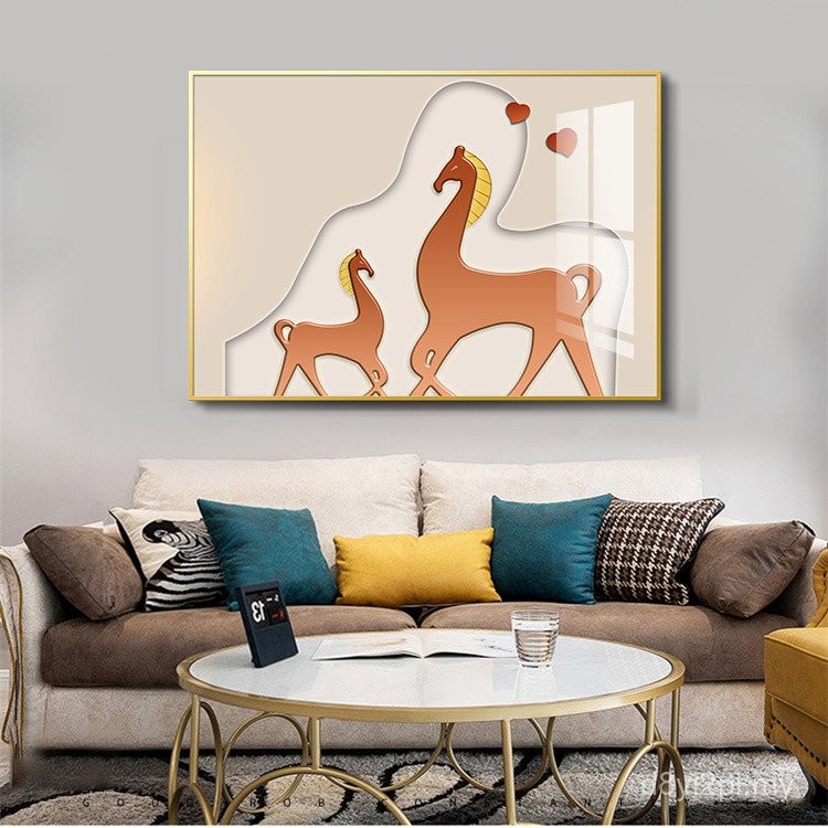 Lukisan Hiasan Restoran Mewah Gajah Ruang Tamu Mudah Ruang Makan Oren ...