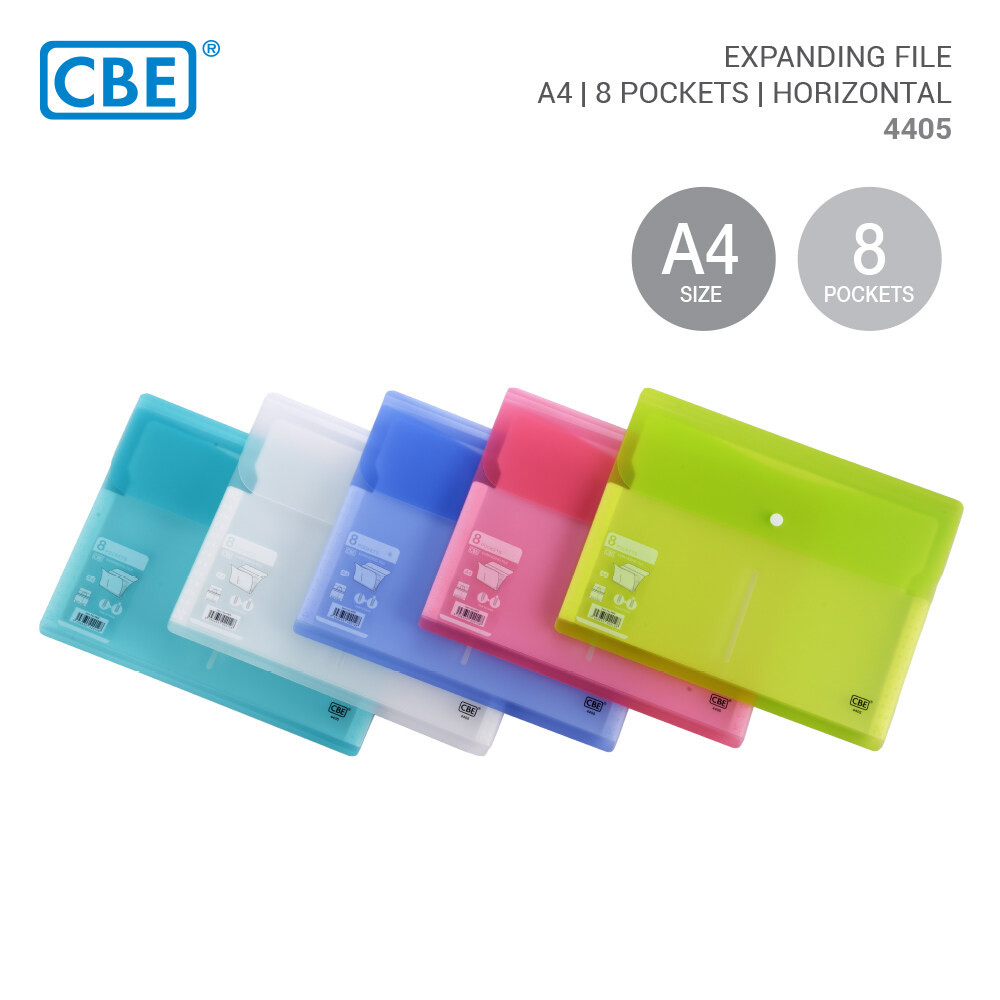 CBE 4405 A4 8 Pockets Expanding File Horizontal Button | Shopee Malaysia