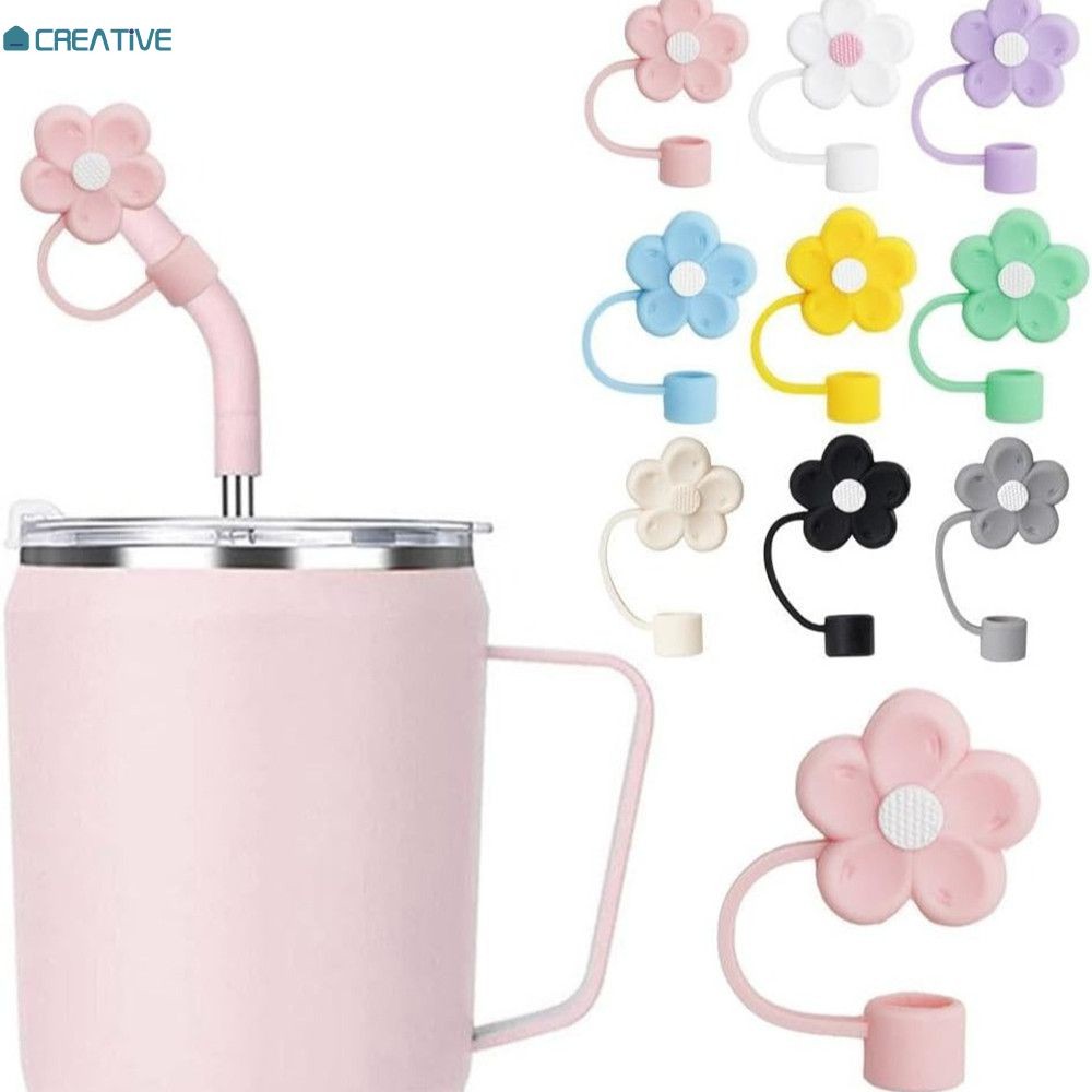 ⚡IN STOCK⚡ Flower Silicone Straw Covers For Stanley Cup 40oz 10mm ...