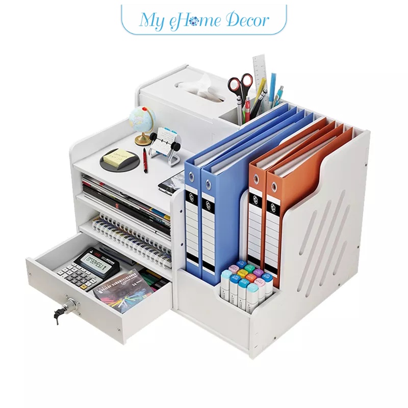 Folder storage box file organizer shelf office desktop supplies storage ...