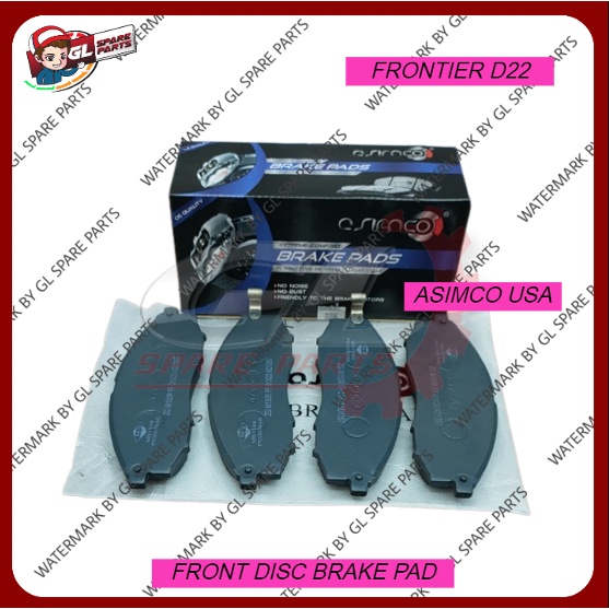 NISSAN FRONTIER D22 FRONT DISC BRAKE PAD OE USA BRAND ASIMCO CERAMIC ...