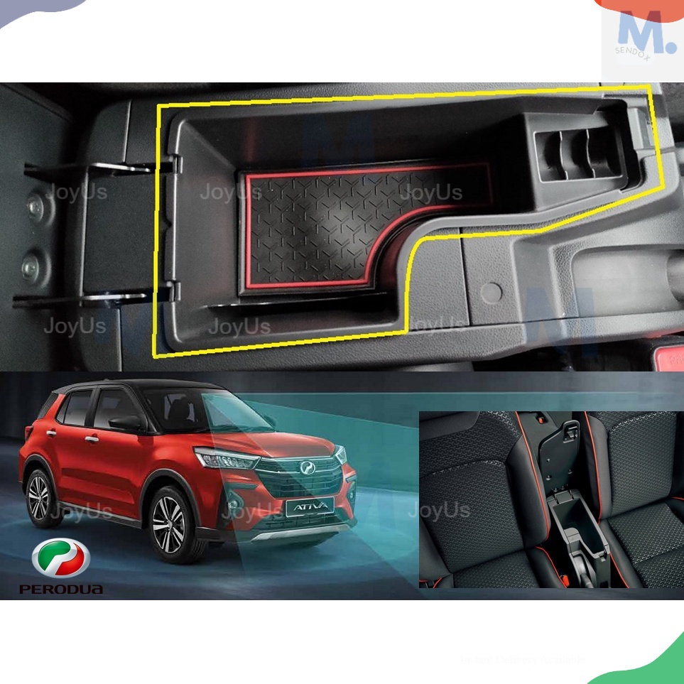 【M】 Perodua Ativa Armrest Storage Box Compartment Storage Box | Shopee ...