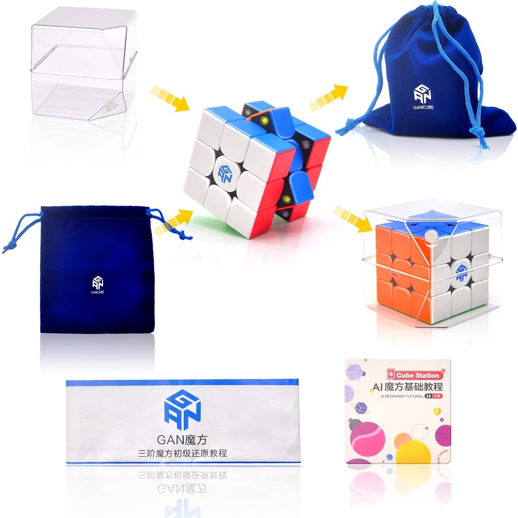 GAN 356 M 3x3 Magnetic Speed Cube,3x3x3 Smooth and Fast Magic Cube ...