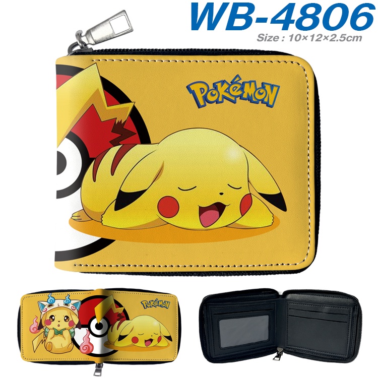 Pokemon Eevee Casual Student Short Simple Wallet Boy Girl Full Color PU ...