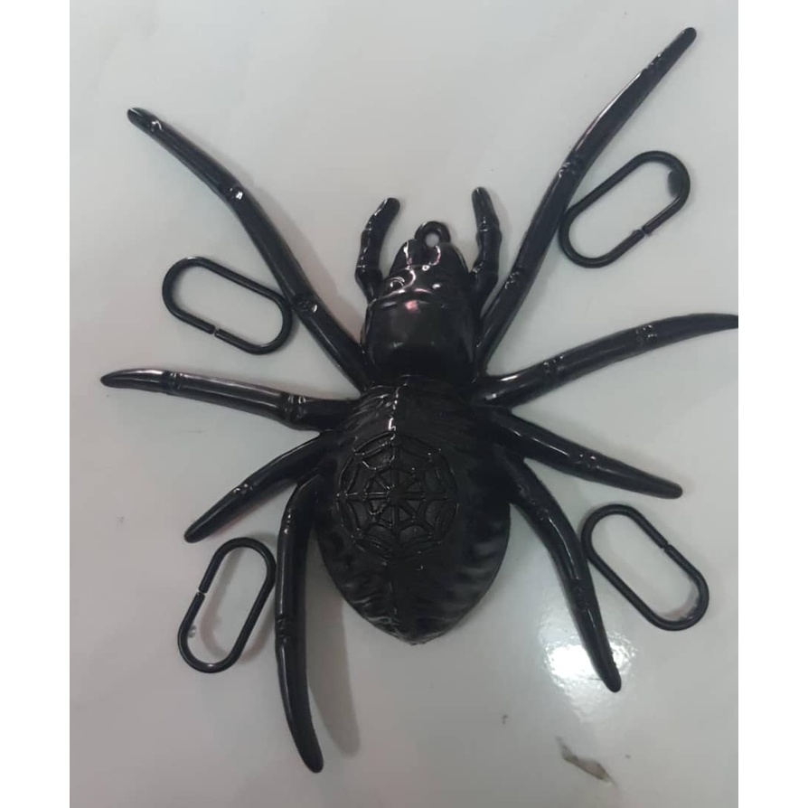 ( 1PCS ) SPIDER TOY 15 CM x 15 CM / PLASTIC SPIDER TOY / LOOKING REAL ...