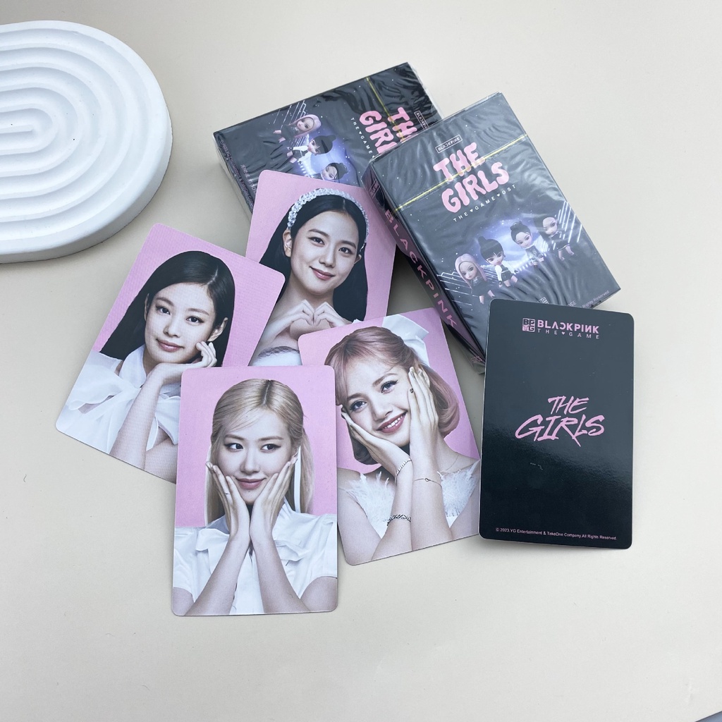 55pcs BP THE GIRLS Album Laser Holographic Lomo Cards 7th Anniversary ...