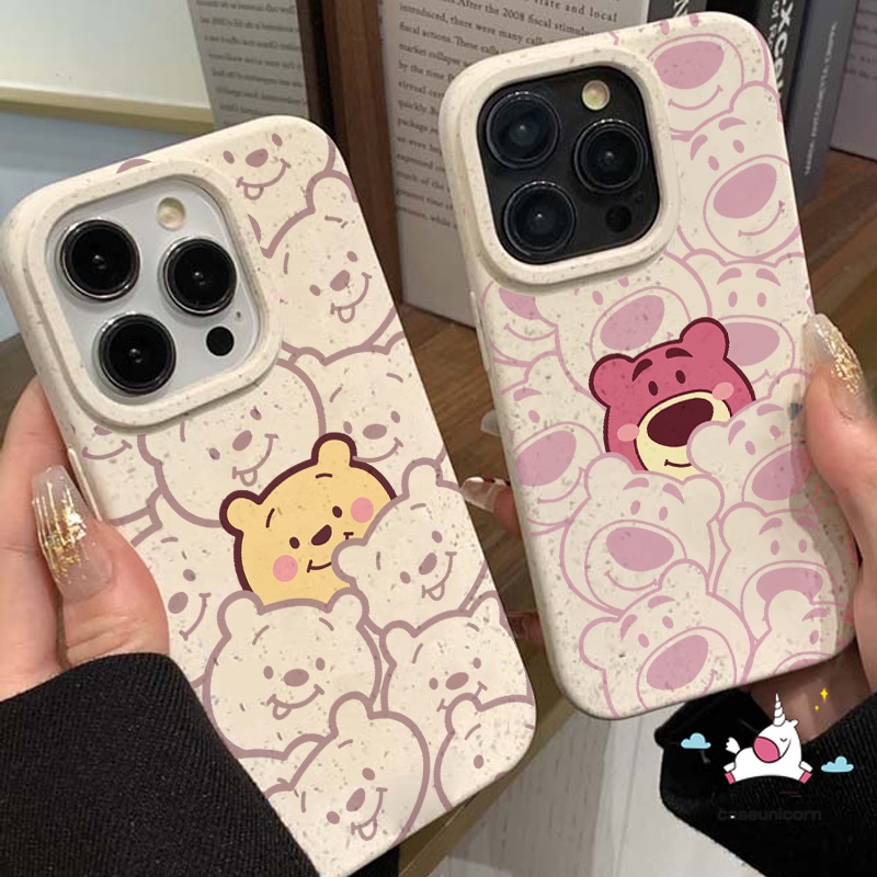 Cartoon Strawberry Bear Lotso Couples Phone Case Compatible For iPhone ...