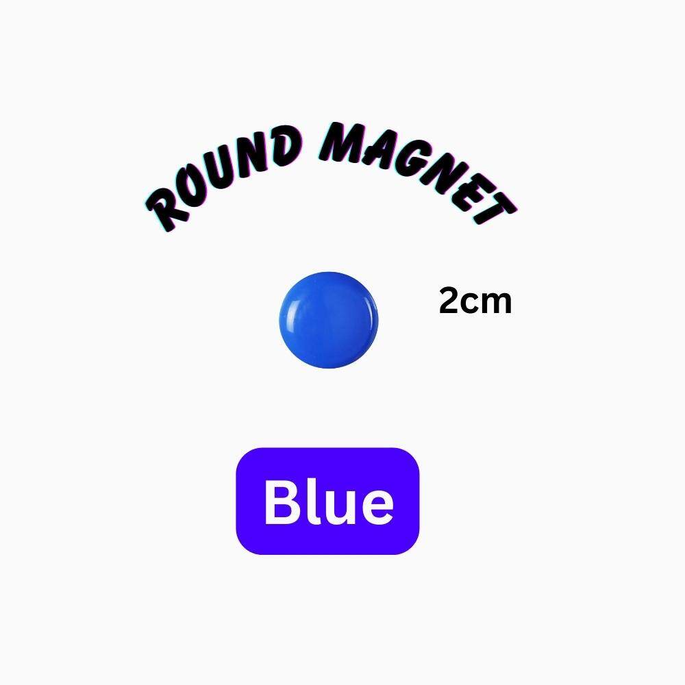 Round Flat Magnets White/Blue/Green/Yellow Whiteboard Fridge Office and ...