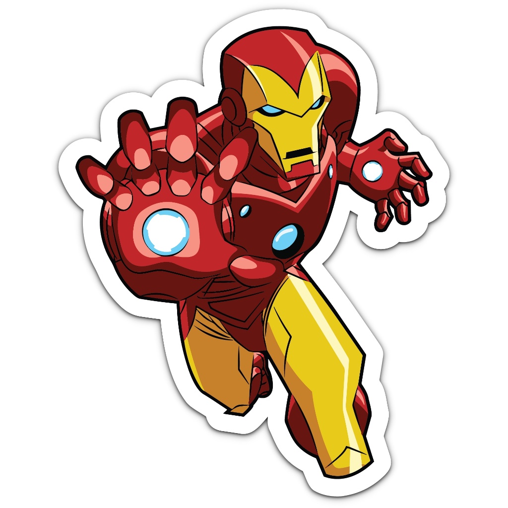Iron Man Sticker Anime DIY Decoration Laptop Mobile Phone Skateboard ...