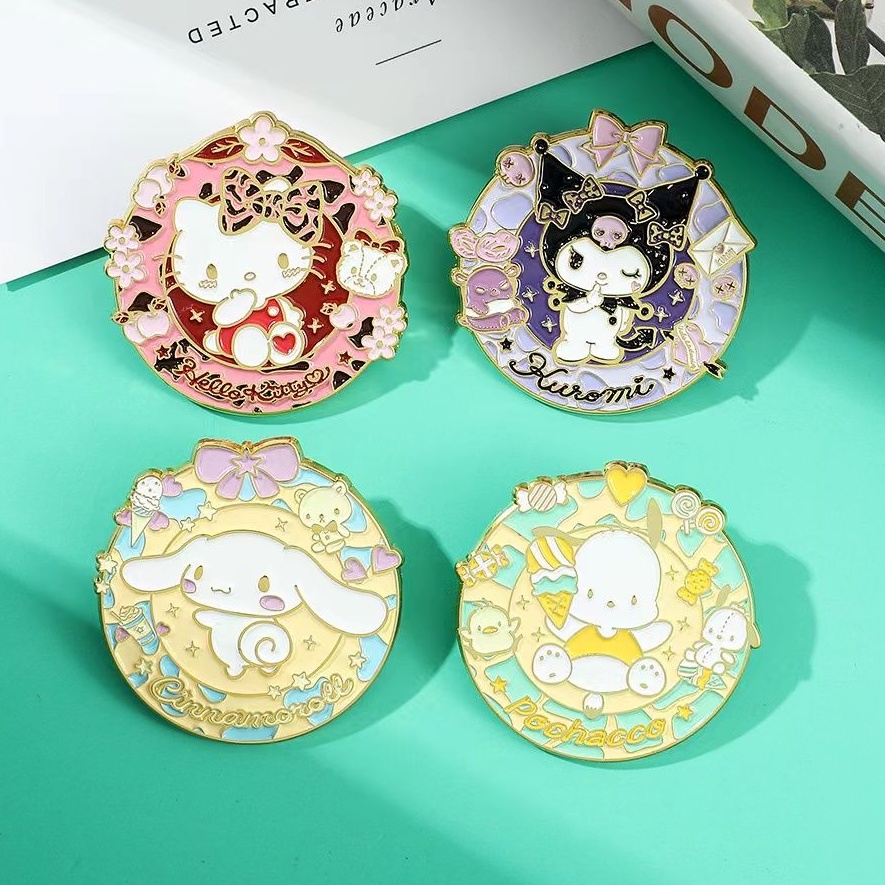 Sanrio Kuromi Melody Cinnamoroll Hello Kitty Cos badge cute decoration ...
