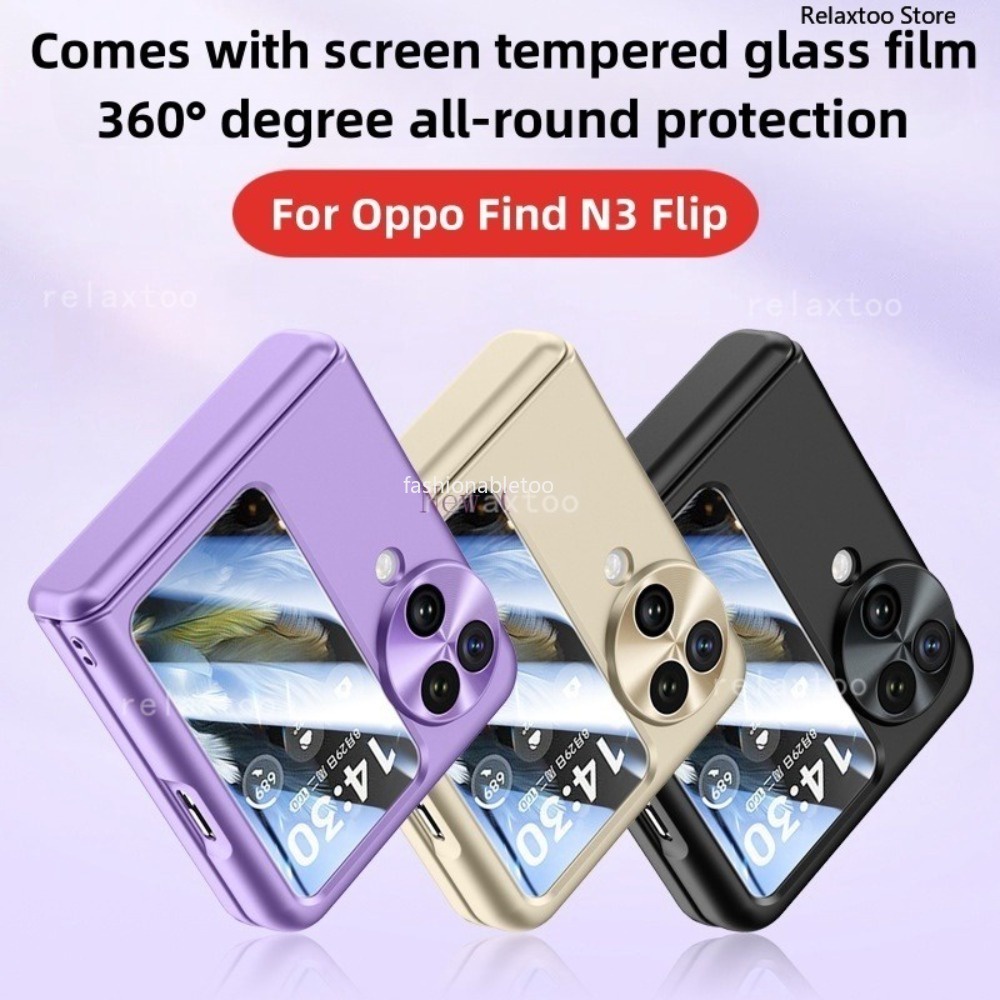 Fashion Matte Hinge Phone Case For Oppo Find N3 Flip N3Flip FindN3 Flip FindN3Flip PHT110 With ...
