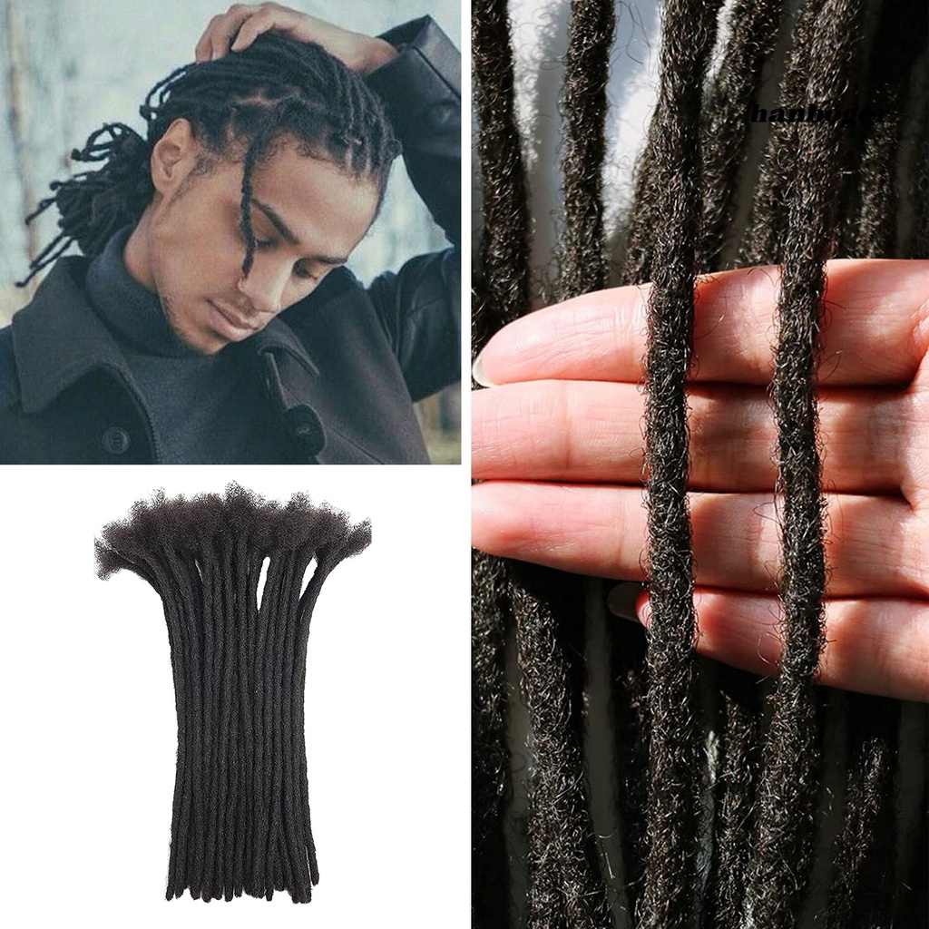 HAN* 10Pcs Real Person Dreadlock Extensions African Hair Extensions ...