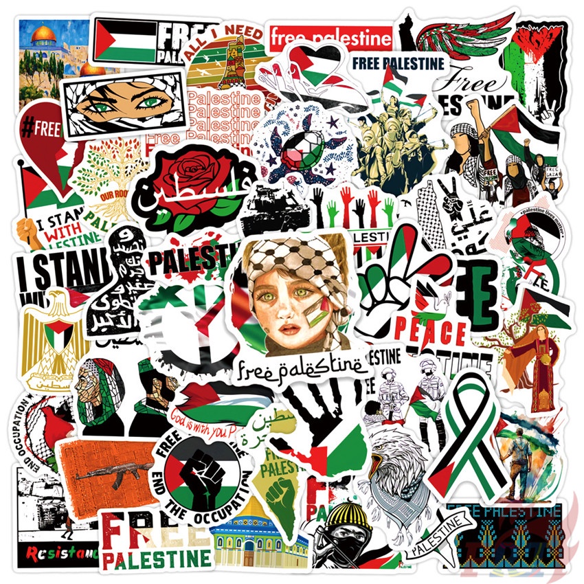 Free Palestine Series 01 Stickers 50Pcs/Set DIY Fashion Waterproof ...