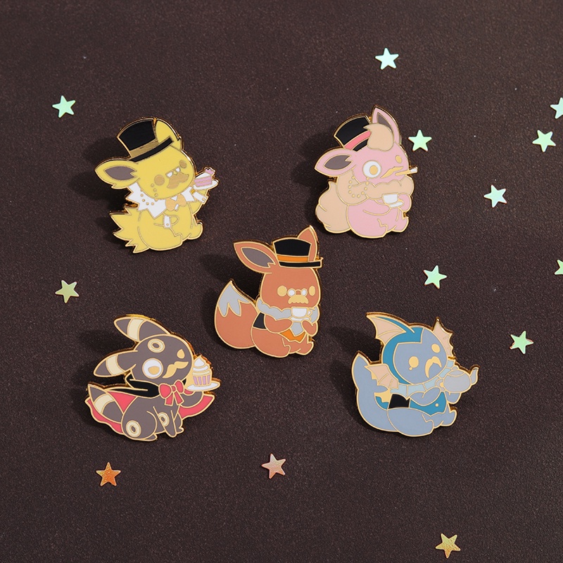 Pokemon Elf Hard Enamel Pins Brooches CutePocket Monster Brooch Badges ...