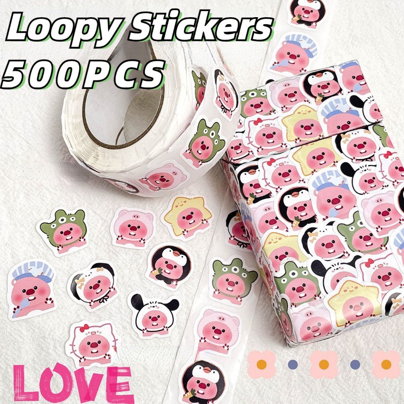 500pcs Kawaii Beaver Loopy Stickers for Kids Girls DIY Laptop Phone ...