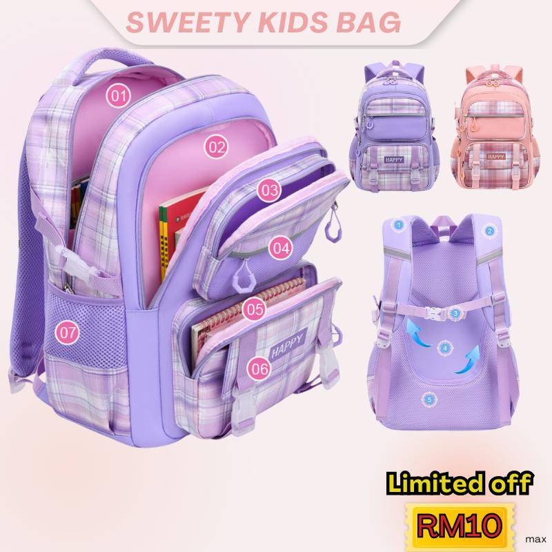 💕Flash sale💕primary school bag beg sekolah budak perempuan tadika beg ...