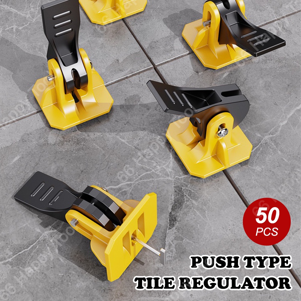 50pcs Regulator Tile Leveling System Plastic Tile Leveler Push Type ...