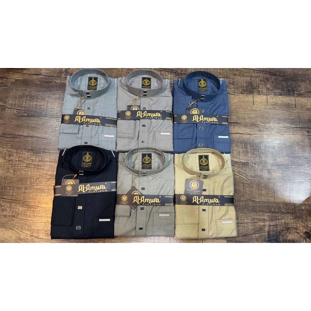 Al amwa platinum long-sleeved jumbo robe, muslim fashion men's robe ...