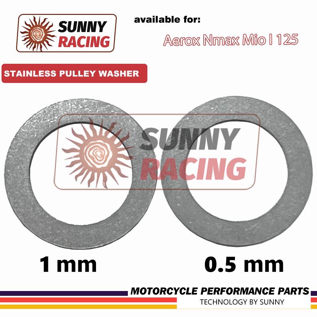 (Stainless)Racing Pulley Washer for Mio I 125/Aerox/Nmax(0.5mm+1mm) | Shopee Malaysia
