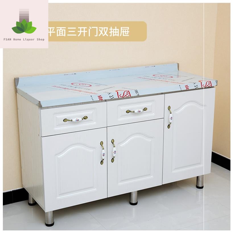 Cabinet simple storage cabinet kitchen cabinet stove cabinet stainless ...